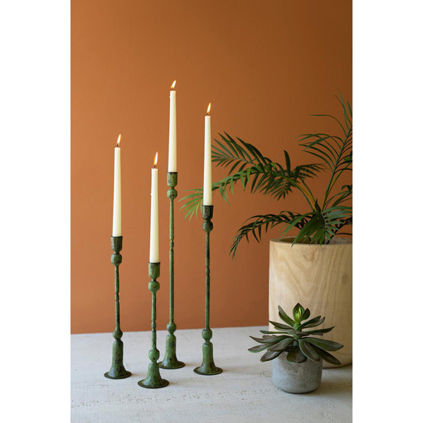 Birch Lane™ Ayres 19'' H Forged Iron Tabletop Candlestick | Wayfair