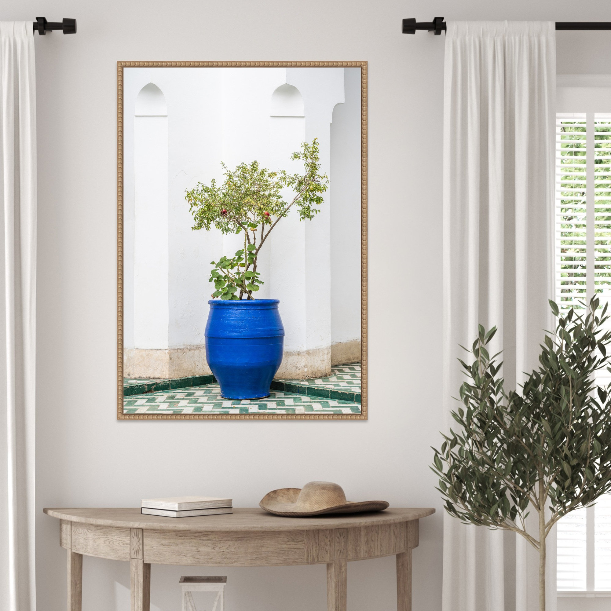 Ebern Designs Apple Tree in Morocco by Khinvasara Framed Canvas Wall ...