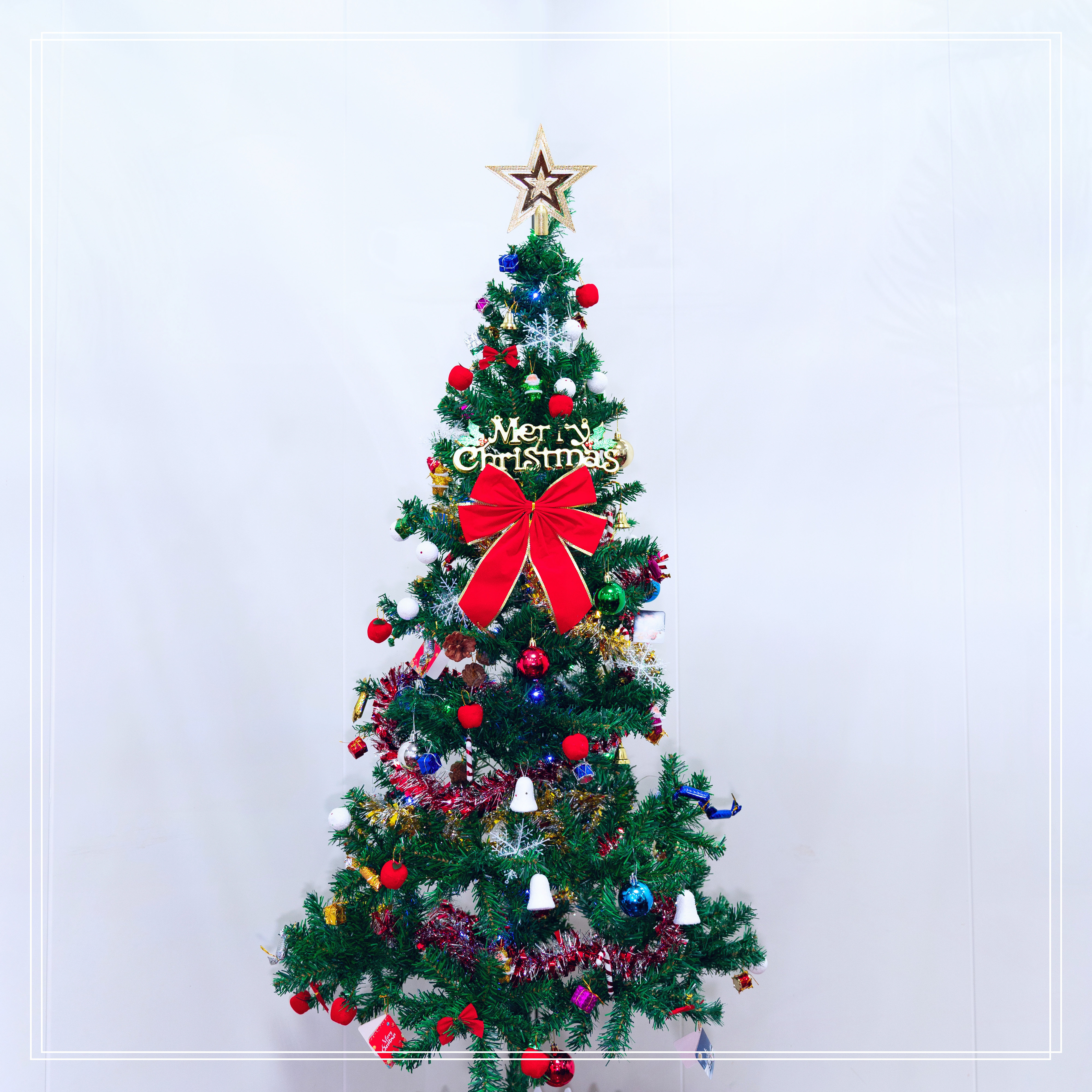 Wrought Studio™ 6ft artificial Christmas tree with LED energy-saving ...