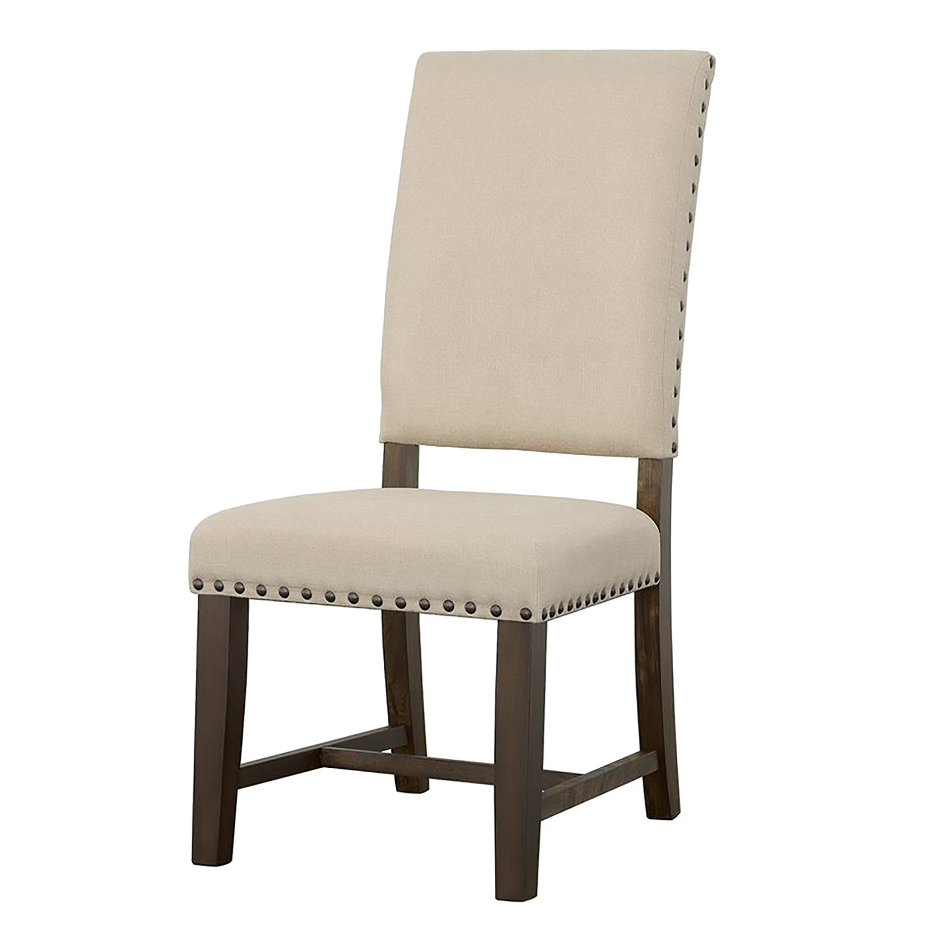 One Allium Way® 2 Beige Upholstered Chairs - Rustic Appeal For Dining ...