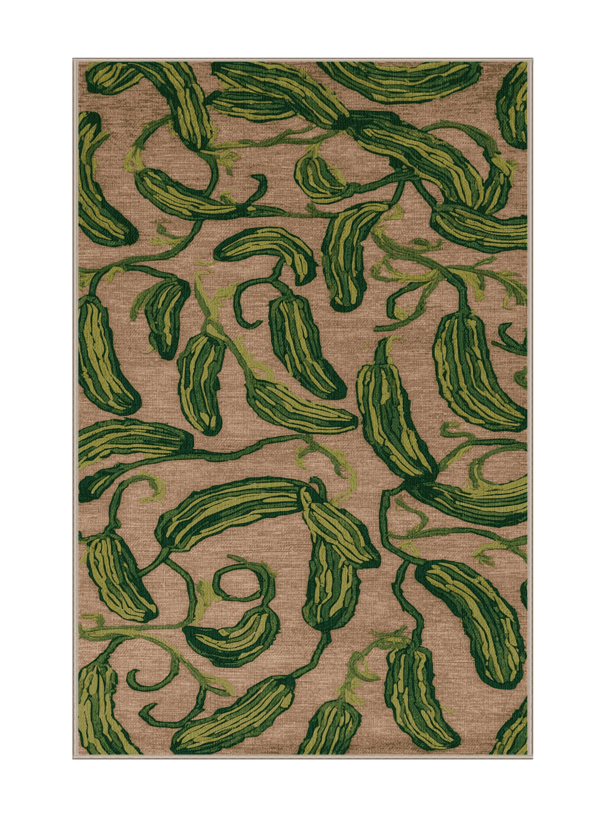 Rosdorf Park Washable Cucumber Persian Vegetables Area Rug | Wayfair