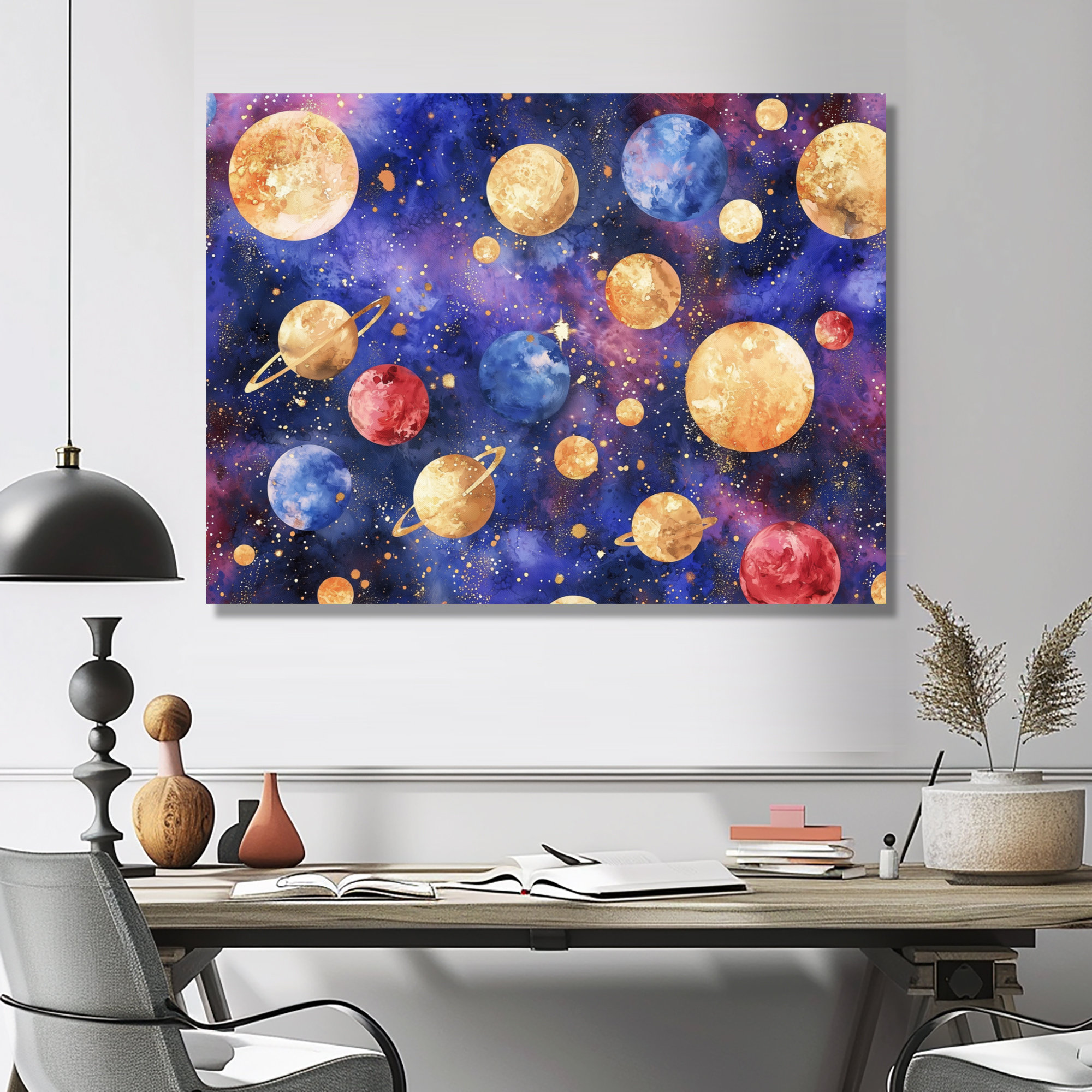 Mercer41 Radiant Cascade Of Comets I - Space Wall Décor | Wayfair