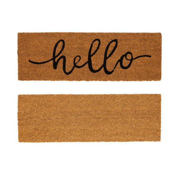 Nicola Spring - Coir Step Mats - 60 x 20cm - Hello | Wayfair.co.uk