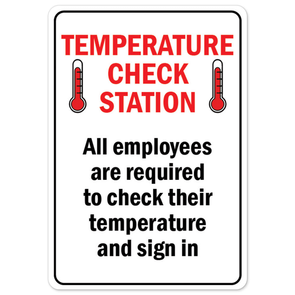 SignMission Temperature Check Station | Wayfair