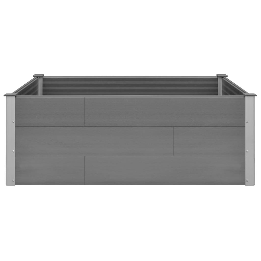Latitude Run® Outdoor Planter Box, Raised Garden Bed Grey Wood-plastic ...