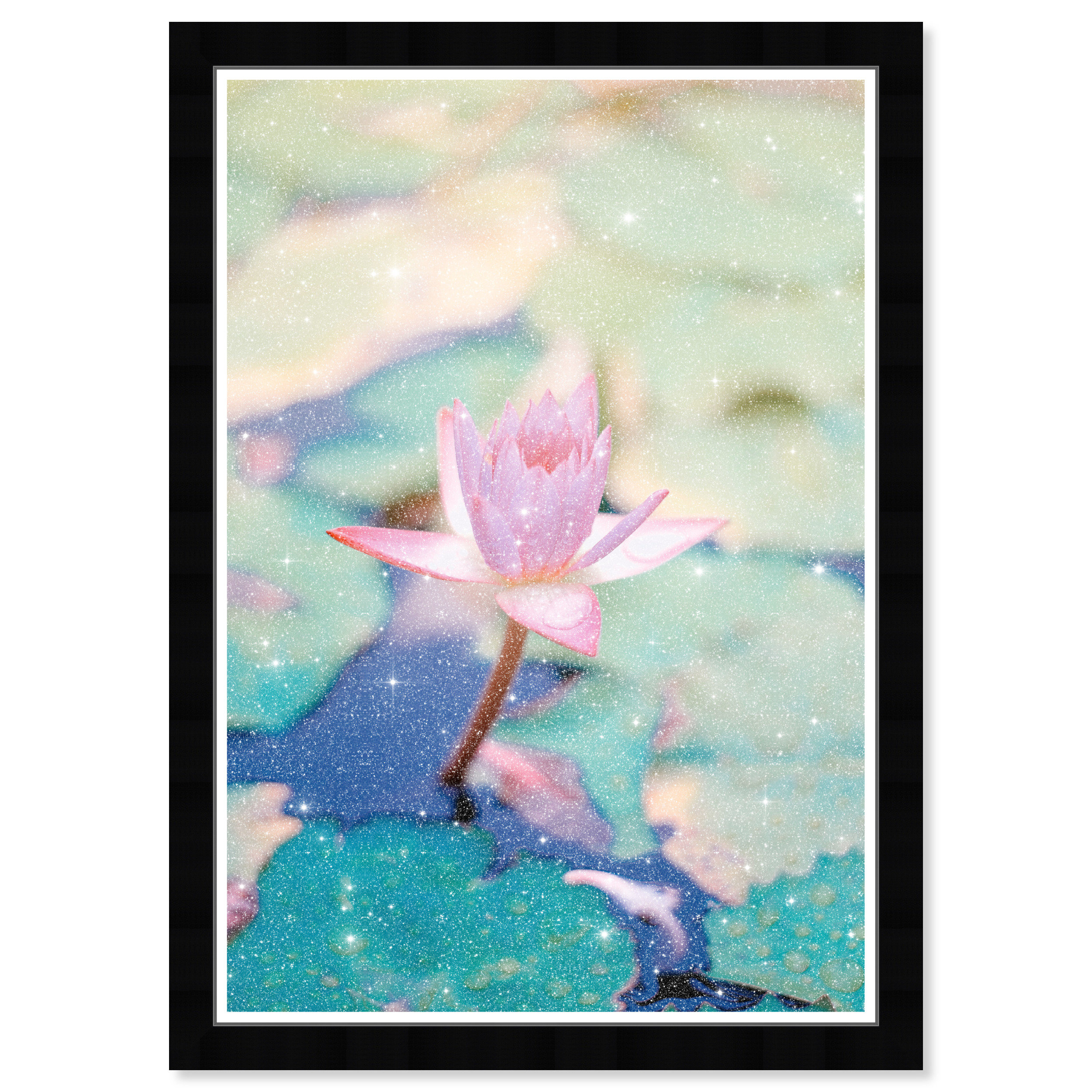 Dakota Fields Floral and Botanical Sparkling Lotus Glam Pink Paper Wall ...