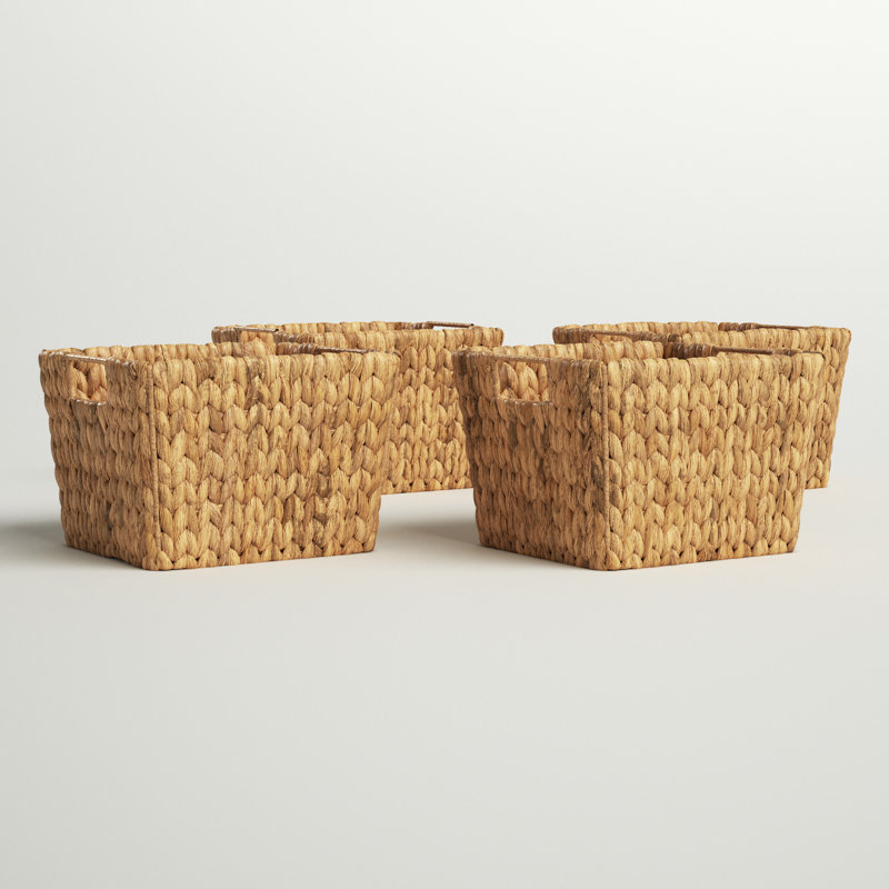 Three Posts™ 11.5" Hyacinth Storage Wicker Basket & Reviews | Wayfair