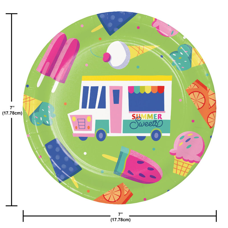 Creative Converting Summer Social Dessert Paper Plates, 24 ct. | Wayfair