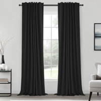 Black Curtains & Drapes You'll Love | Wayfair