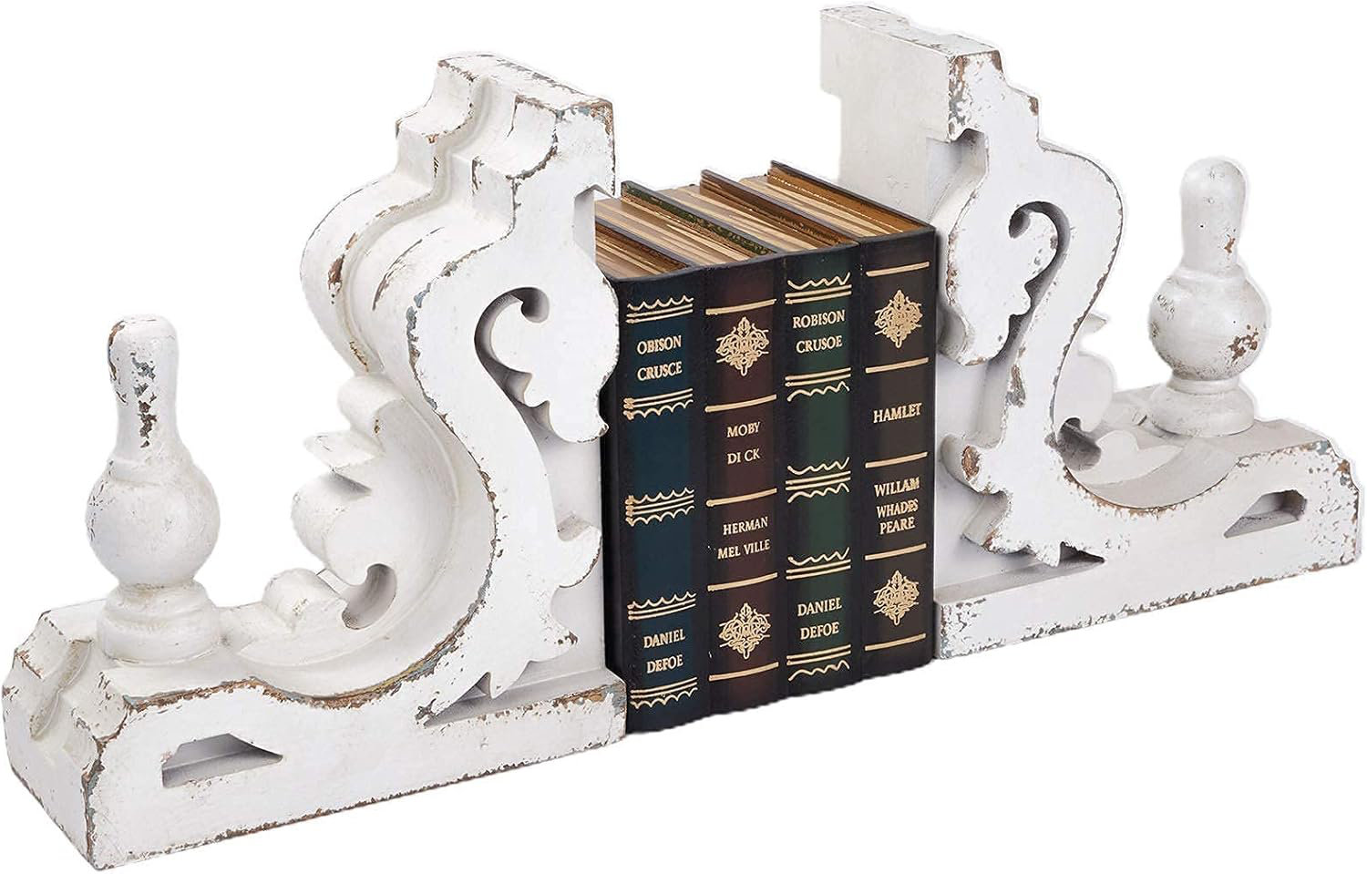 MEBROT Vintage Decorative Bookends, Bookends For Heavy Books (1 Pair/2 ...