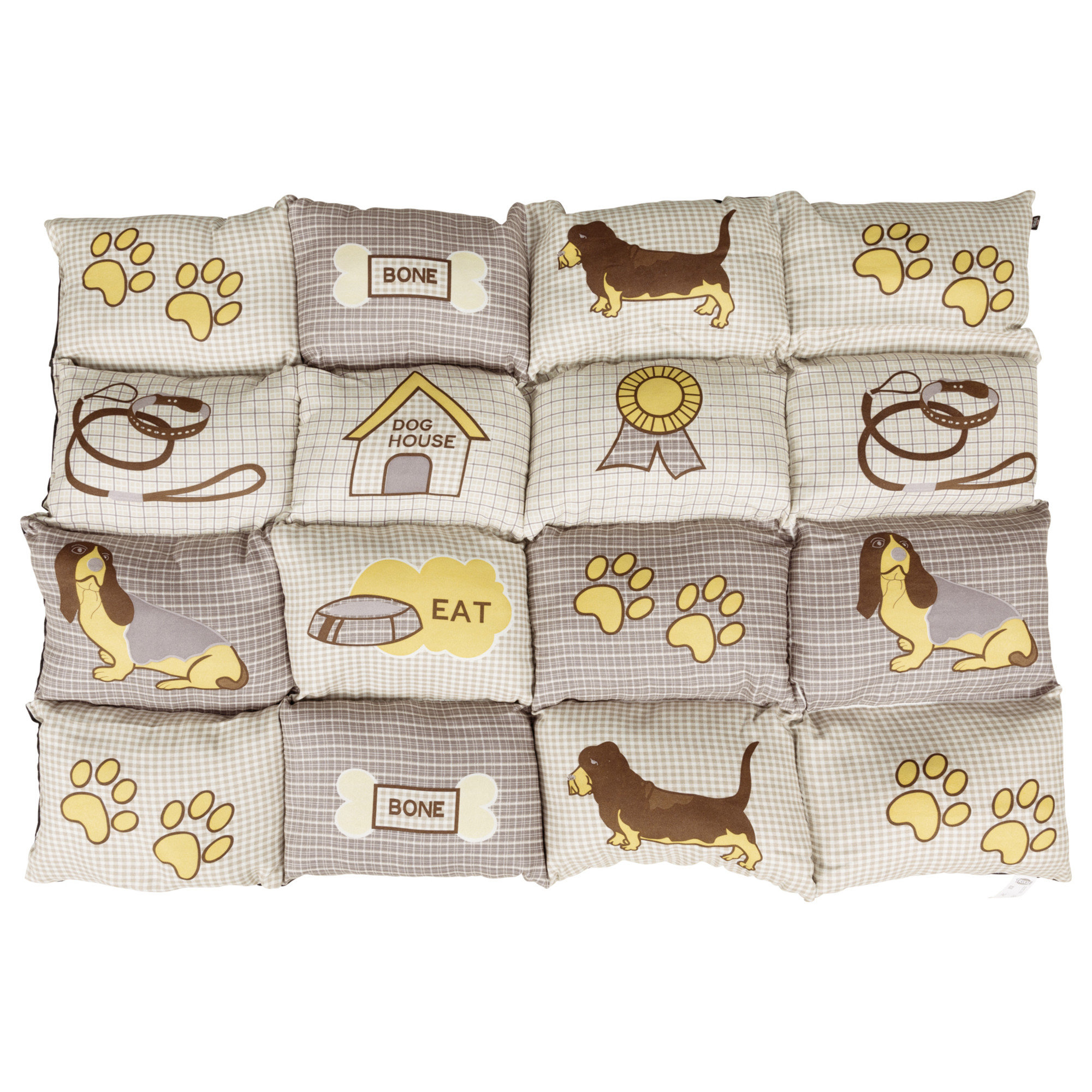 TRIXIE Quilted Patchwork Dog Bed, Travel Pet Cushion, 39" x 28 ...