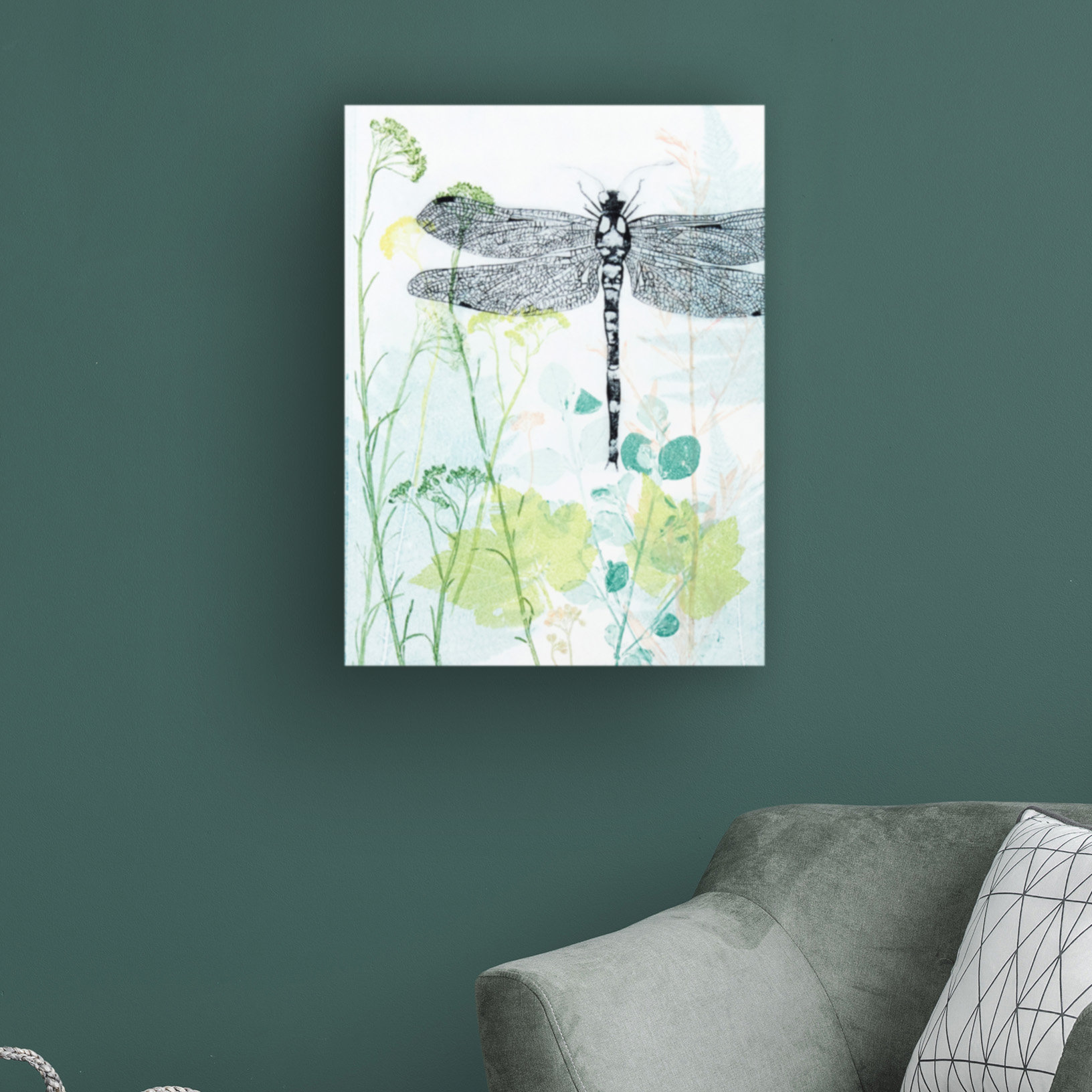 August Grove Trudy Rice 'Dragonfly And The Healing Plant' Canvas Art ...