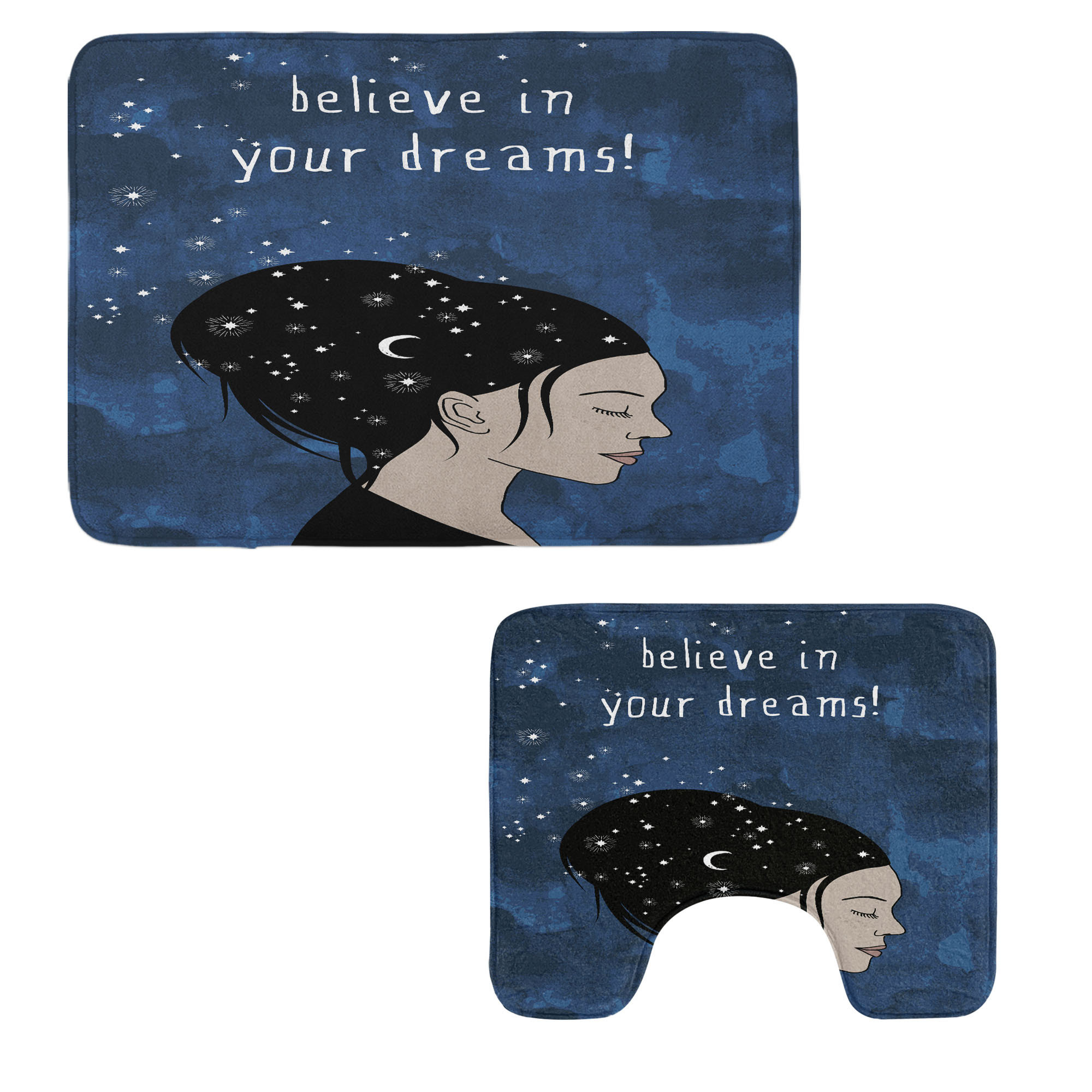 Highland Dunes Wording Bathroom Rug Set 2 Pieces Rectangle & Contour ...