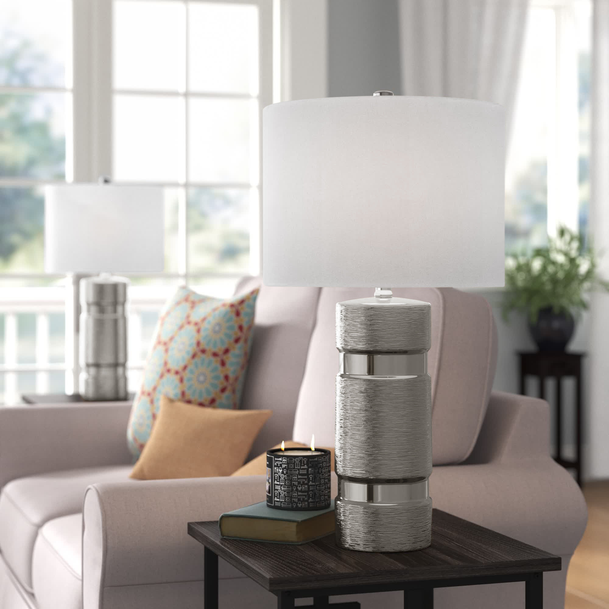 Mercury Row® Troiano 25" Table Lamp Set & Reviews | Wayfair