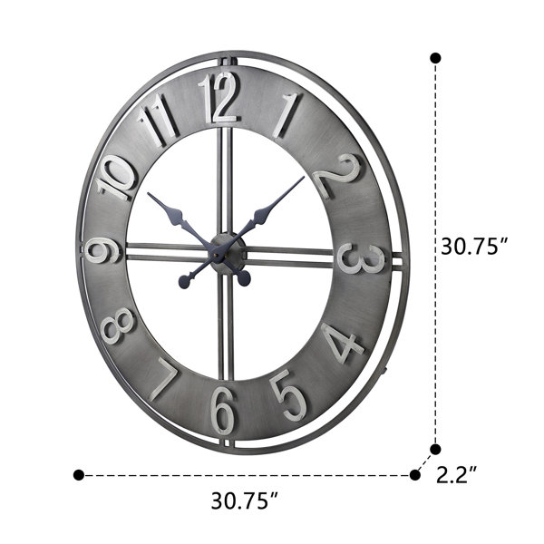 17 Stories Retro Oversized 30" Wall Clock & Reviews | Wayfair