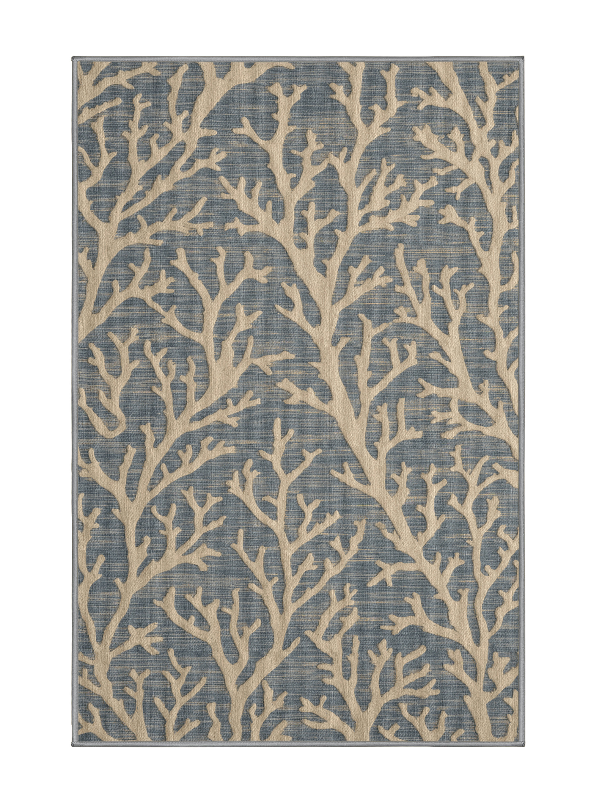 Longshore Tides Washable Coral patterns Nautical Area Rug | Wayfair