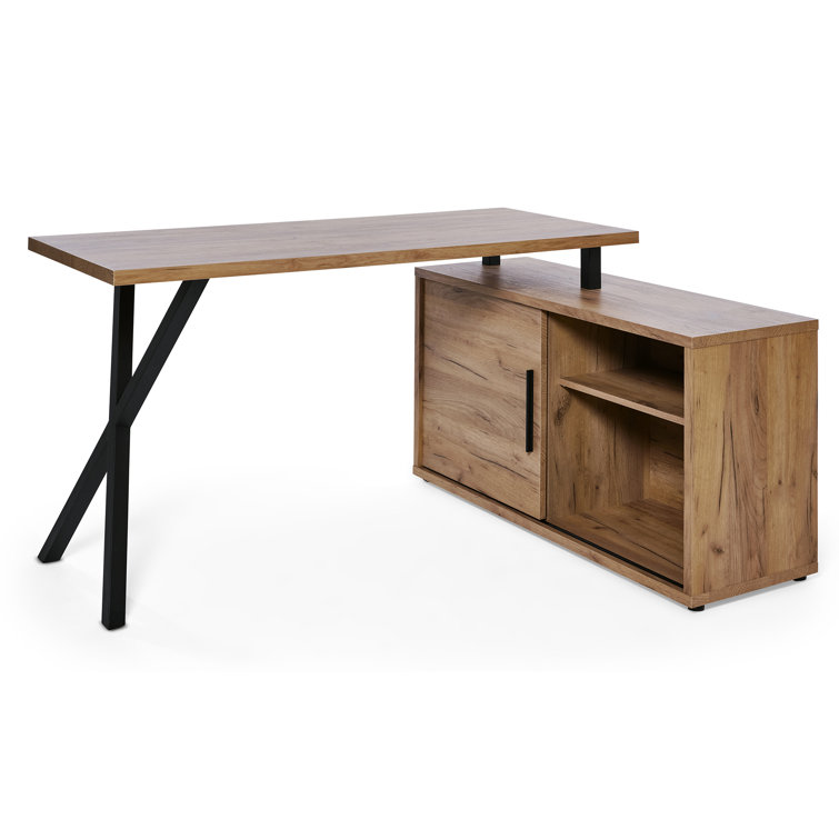 Williston Forge Adesuwa 150Cm W L-Shape Computer Desk with Cabinet ...
