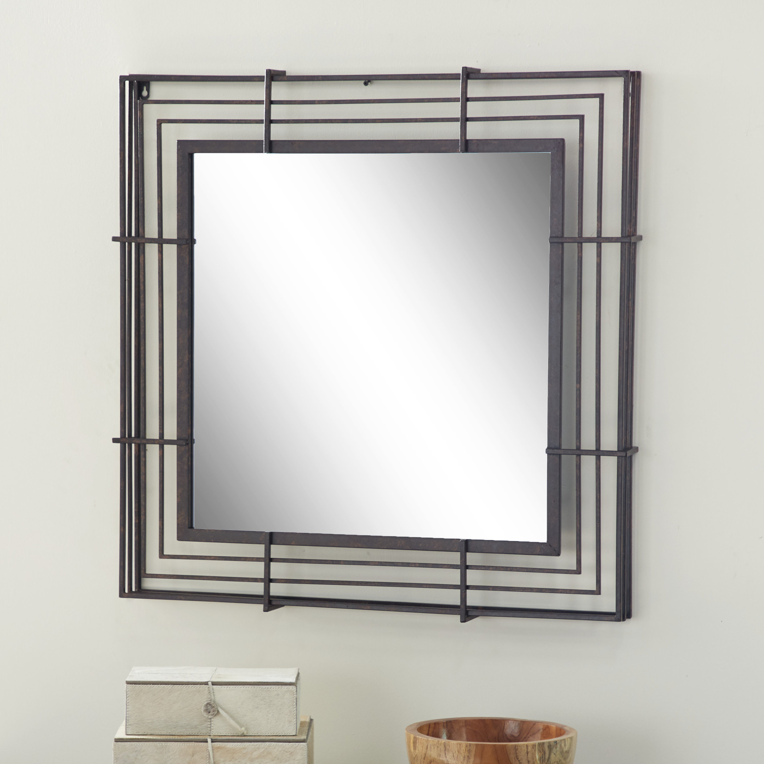 17 Stories Alford Industrial Wall Mirror & Reviews | Wayfair