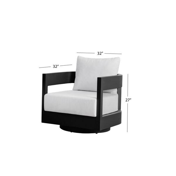 Joss & Main Everlee Metal Outdoor Swivel Chair & Reviews | Wayfair