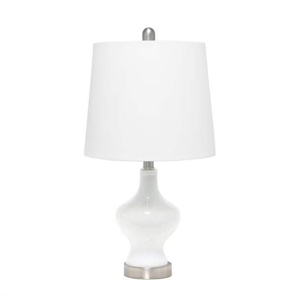 Latitude Run® Paseo Table Lanp with White Fabric Shade, White - Wayfair ...