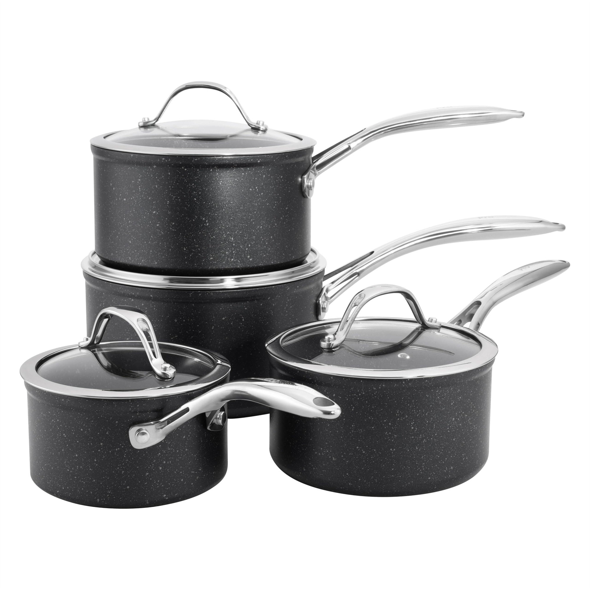 Belfry Kitchen Professional Granite Non-Stick Cookware Set (4-Piece Set ...