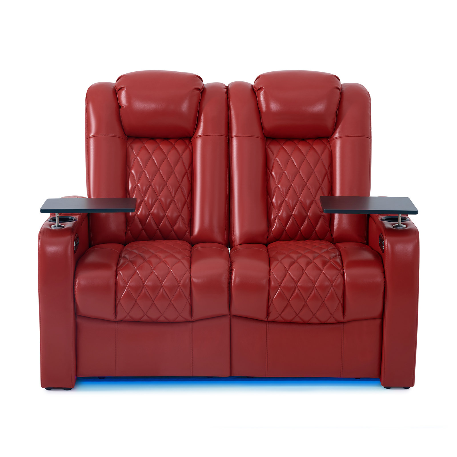 Brayden Studio® Leather Home Theater Seating Dual Power Movie Theater ...
