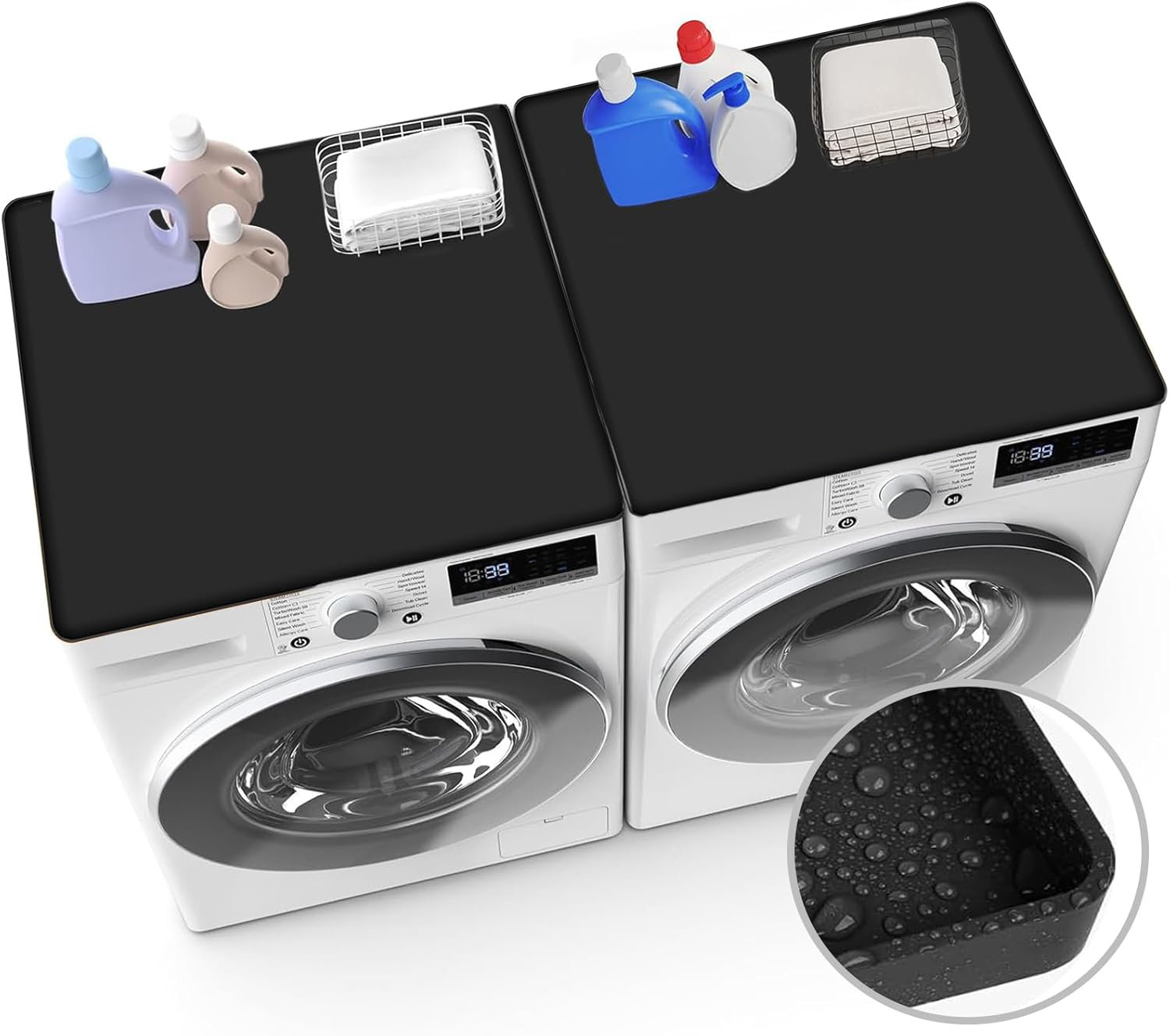 Elaine Mercure Washer And Dryer Covers For The Top, 2 Pack,Non-Slip ...