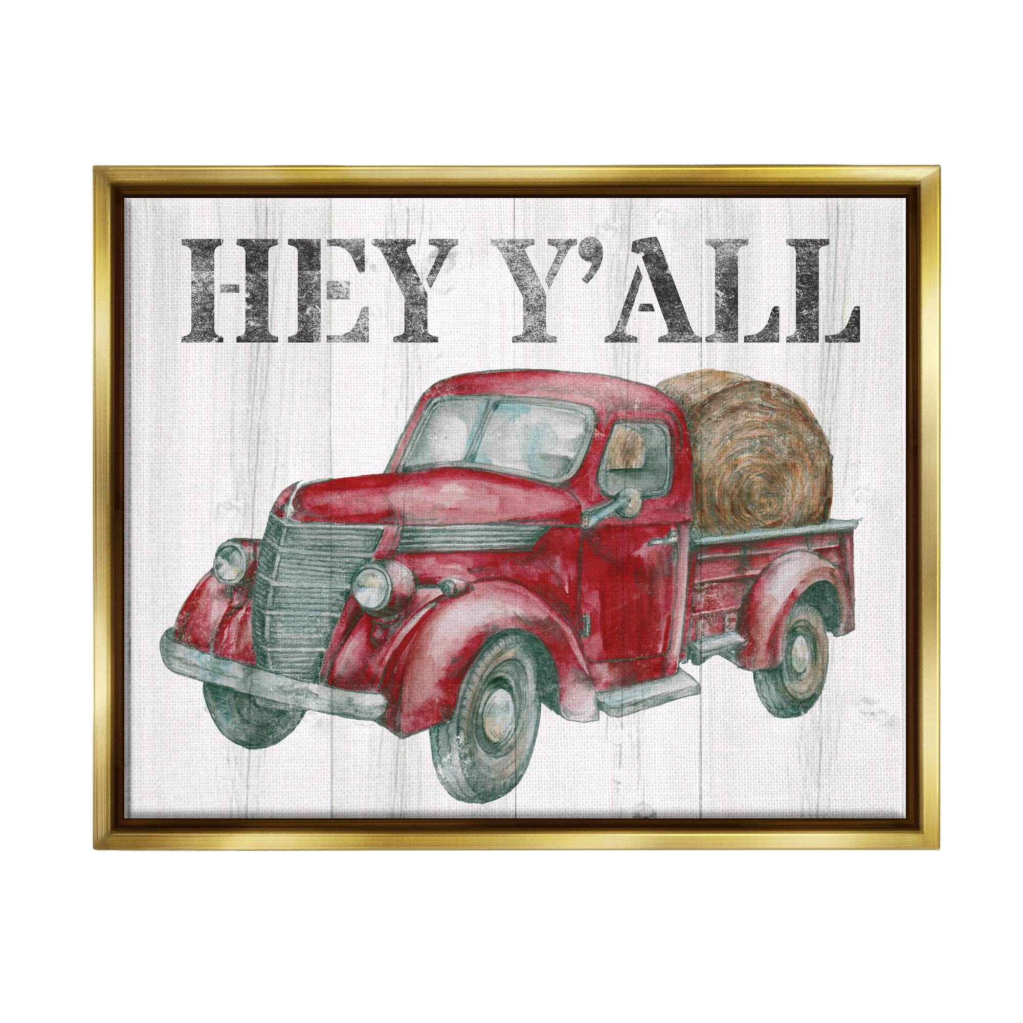 Stupell Industries Hey Y'all Country Truck Floater Frame by Studio 731 ...