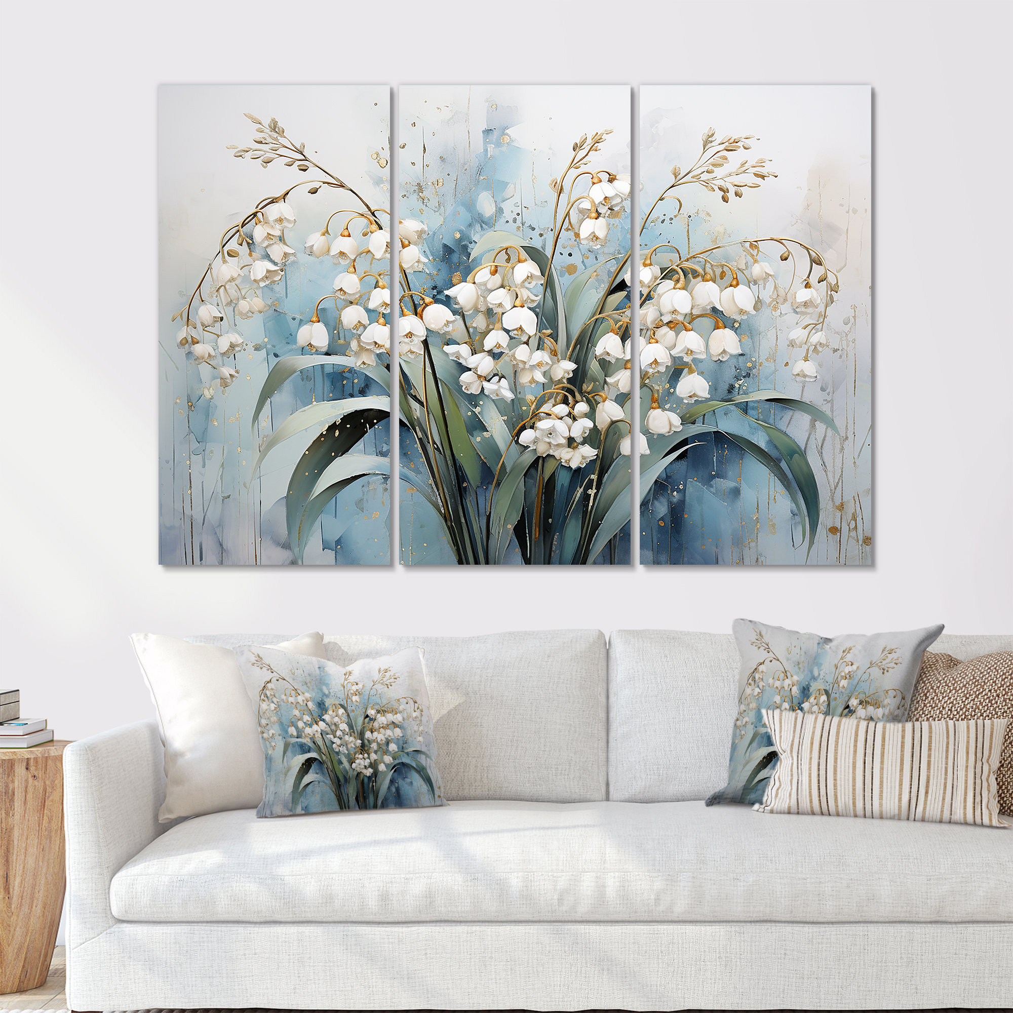 Lark Manor Minimalism Snowdrop Flowers Harmony III - Snowdrops Canvas ...