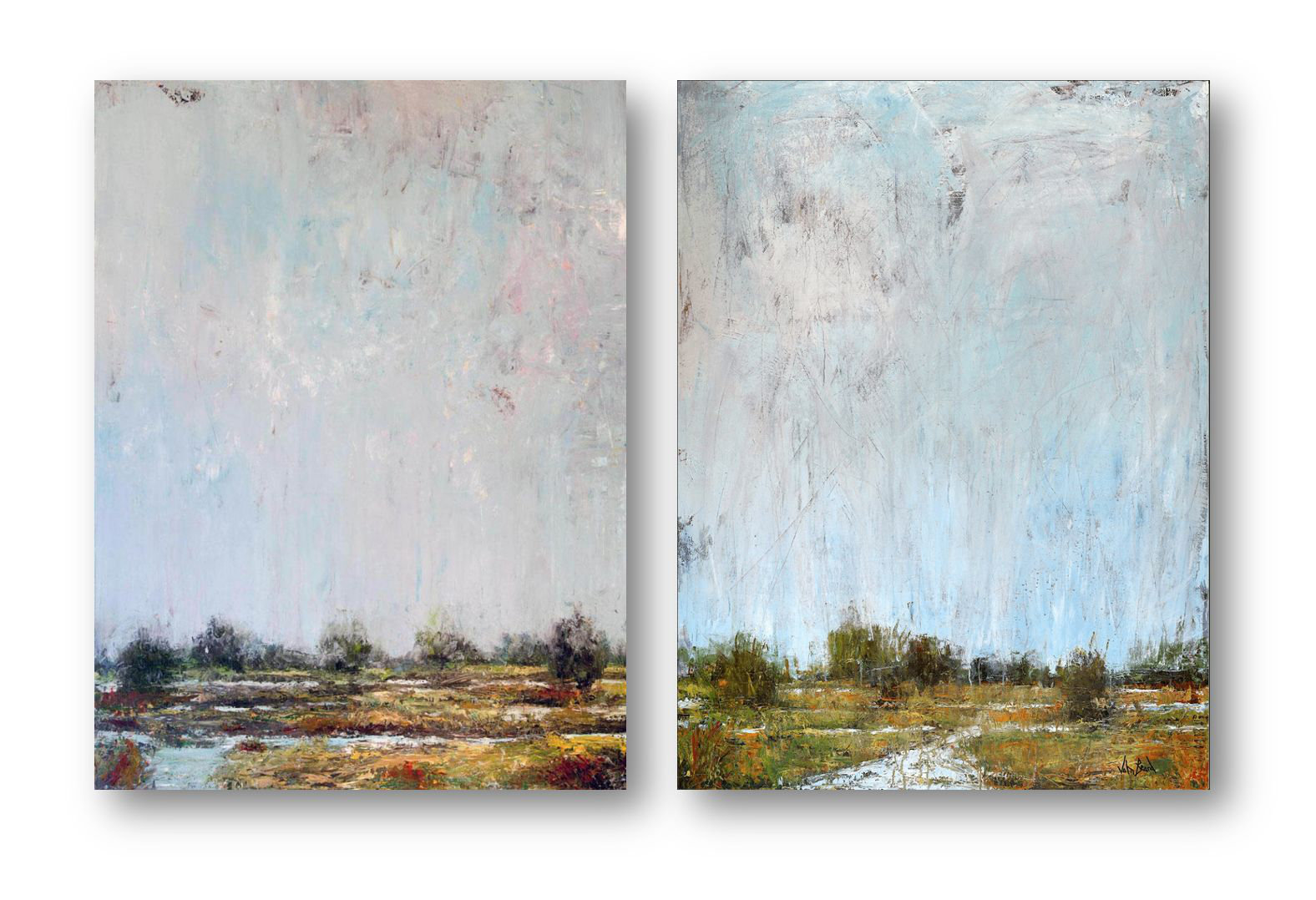 John Beard Collection Creek Set by John Beard - Artist Enhanced Canvas ...