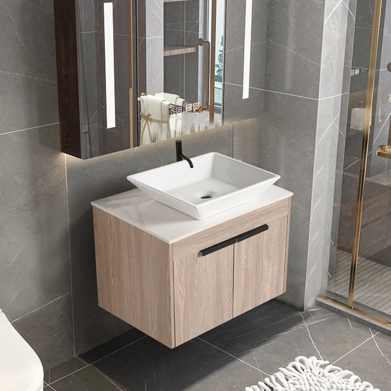 Ebern Designs Rolde 24" Modern Wall-Mounted Single Bathroom Vanity Set ...