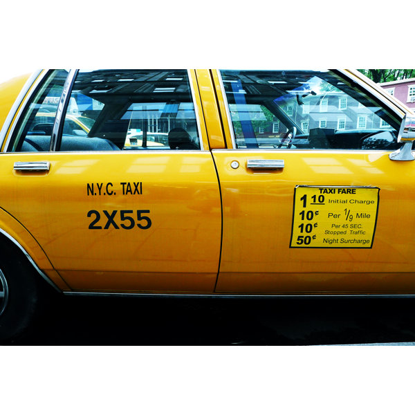 17 Stories Brada Yellow Cab - Wrapped Canvas Print | Wayfair.co.uk