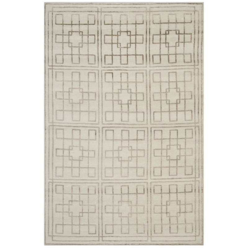 Safavieh Thomas O'Brien 20% Nepalese Silk & 80% Wool Geometric Rug ...