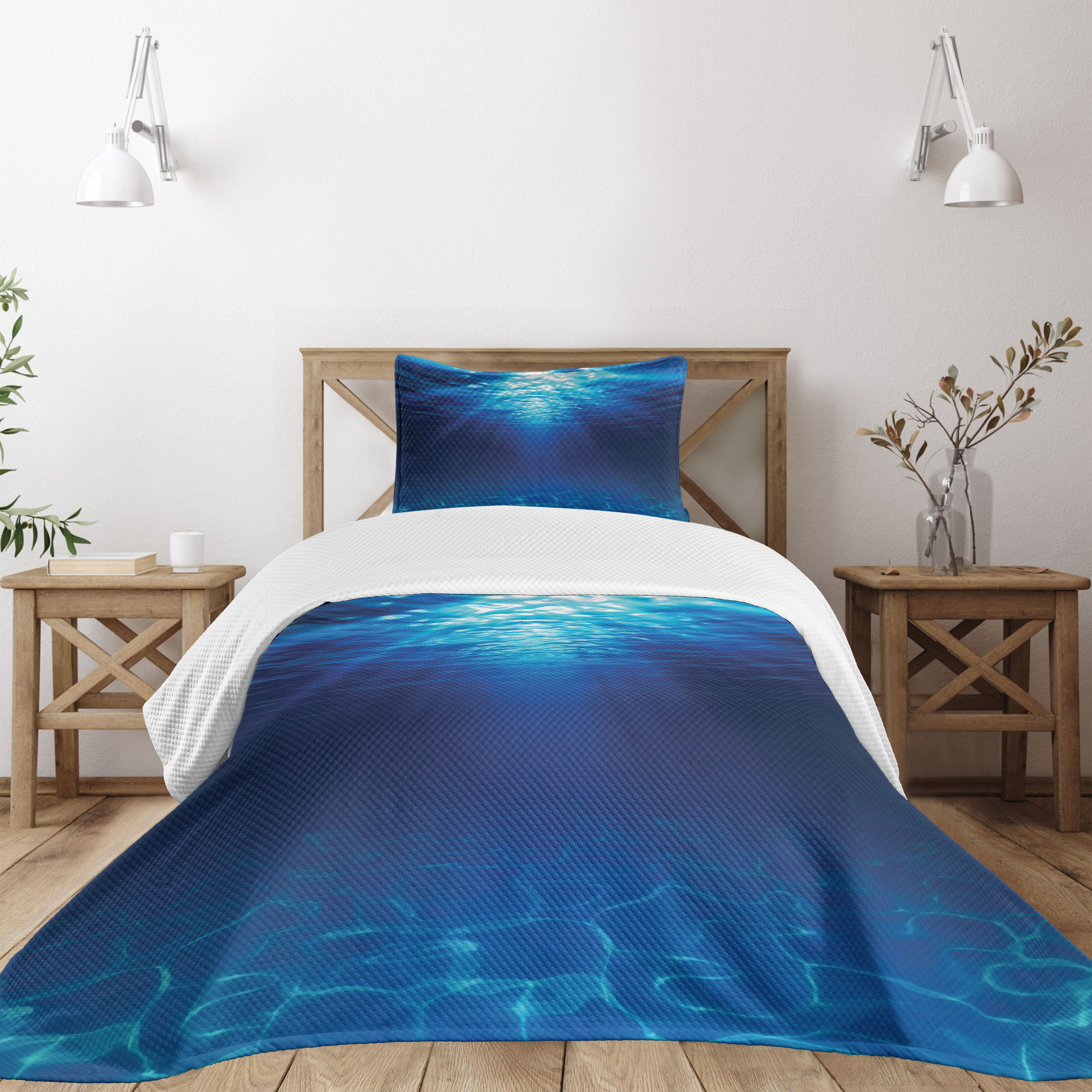 Ambesonne Ocean Bedspread Sandy Seabed Sea Scene | Wayfair