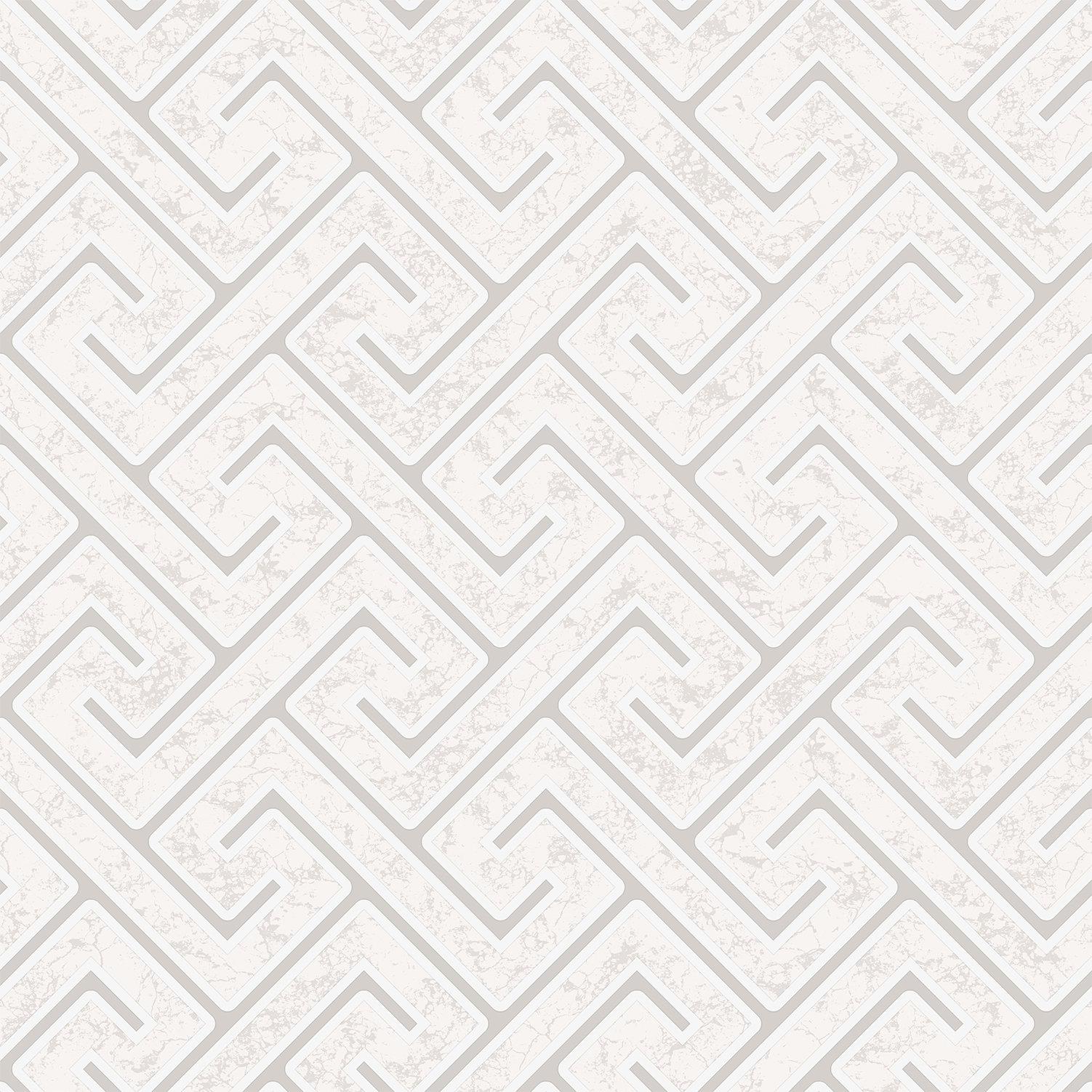 Brayden Studio® Greek Key XL White Wallpaper | Wayfair