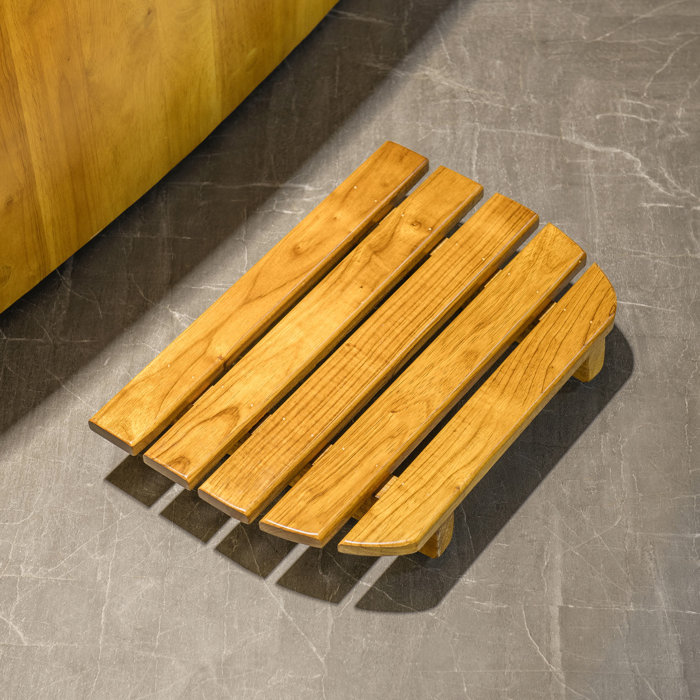 WoodBridge 59'' x 29.5'' Freestanding Soaking Wood Bathtub | Wayfair