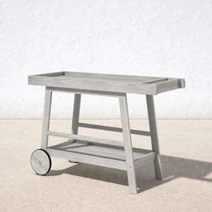 AllModern Terrace Solid Wood Bar Cart & Reviews | Wayfair