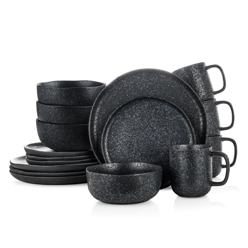 Stone Lain Tom 16-Piece Dinnerware Set Stoneware & Reviews | Wayfair