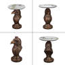 elesculor Contemporary Eagle Accent Side Table, Round End Table for ...