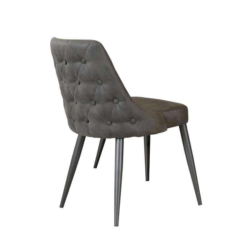 Corrigan Studio® Set Of 2 Microfiber Upholstered Dining Chairs | Wayfair