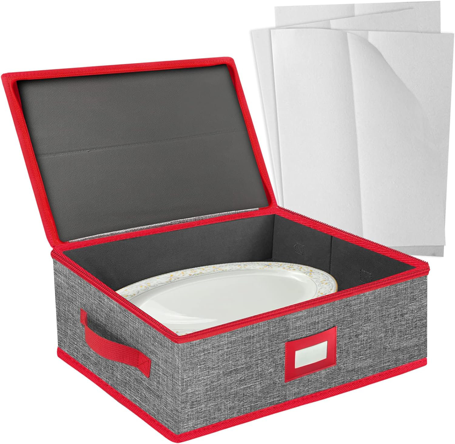 Passetas Fabric Dining Plates Storage with Felt Dividers Included | Wayfair