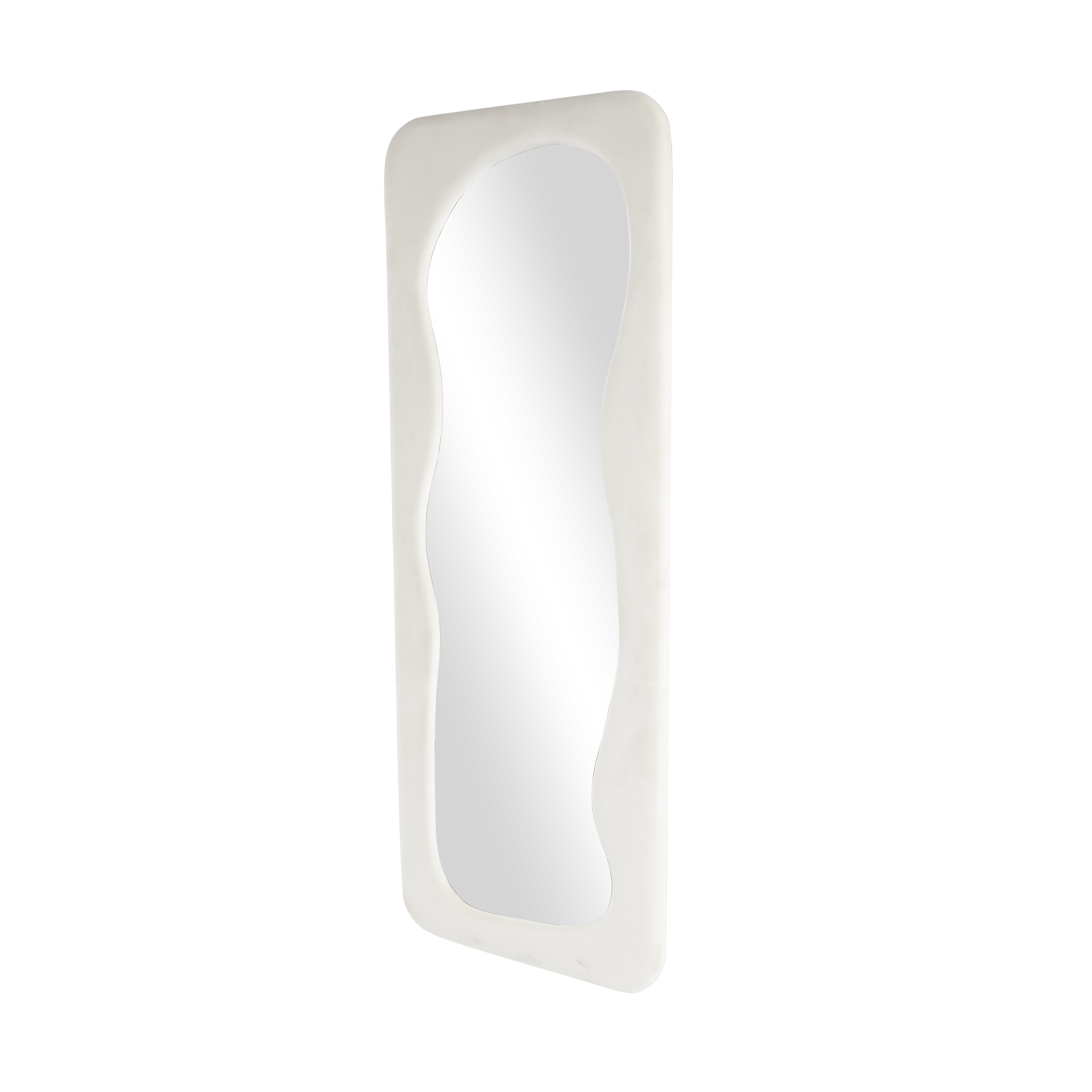 Ivy Bronx Wood Wavy Room Floor Mirror | Wayfair