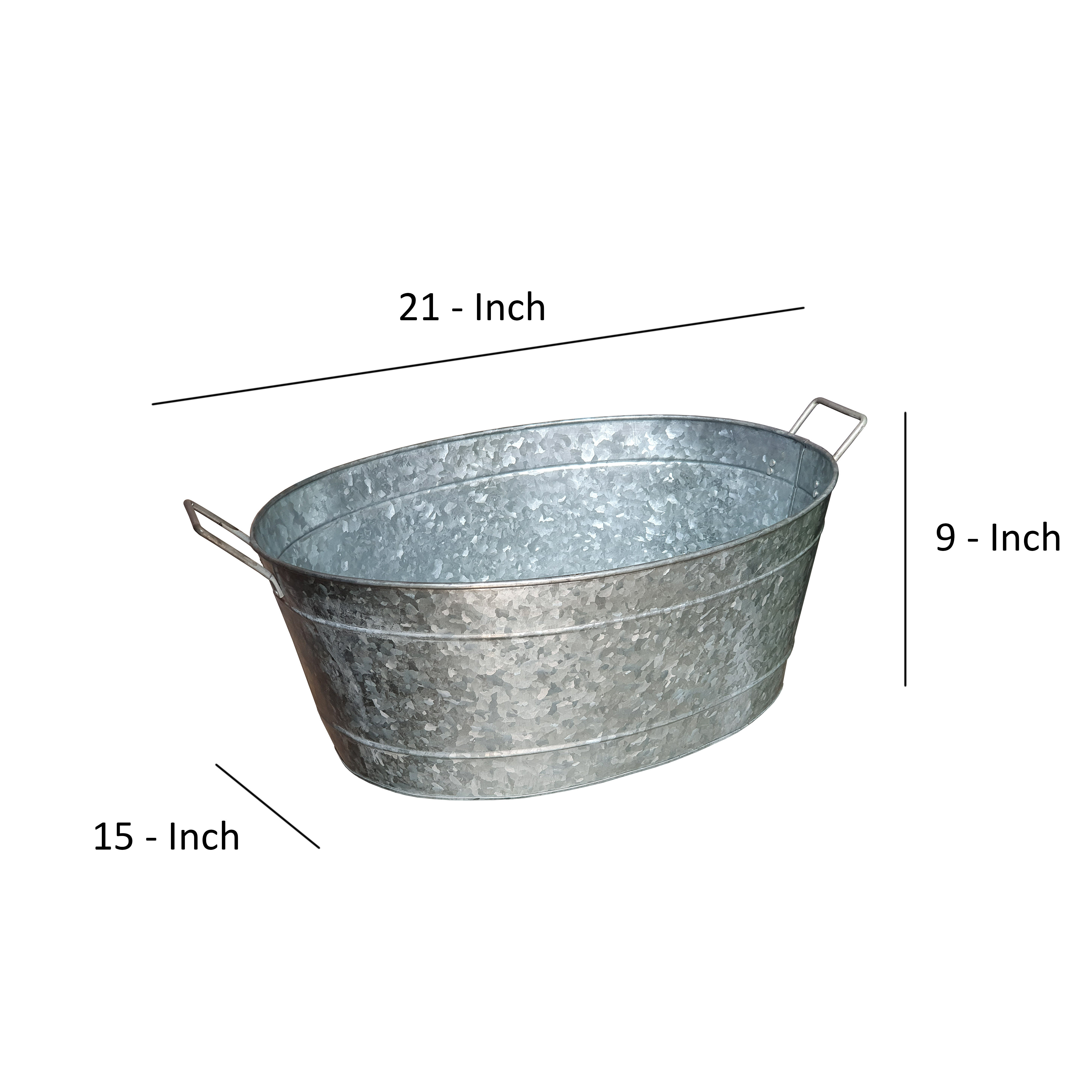 Gracie Oaks Kaitlyn-Louise Embossed Design Oval Shape Galvanized Steel ...