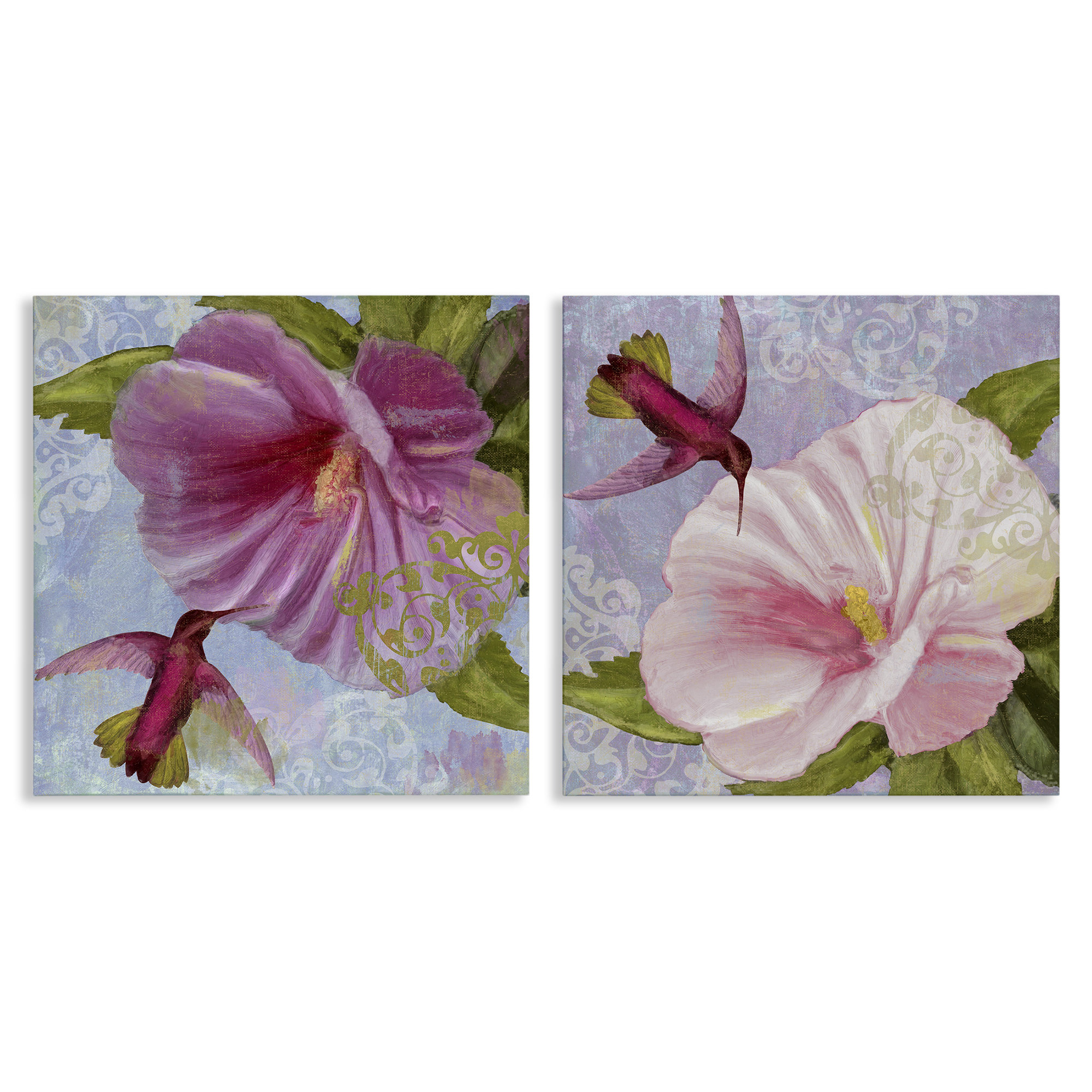 Dakota Fields Hummingbirds & Poppy Bulbs 2pc Canvas Set, design by ...