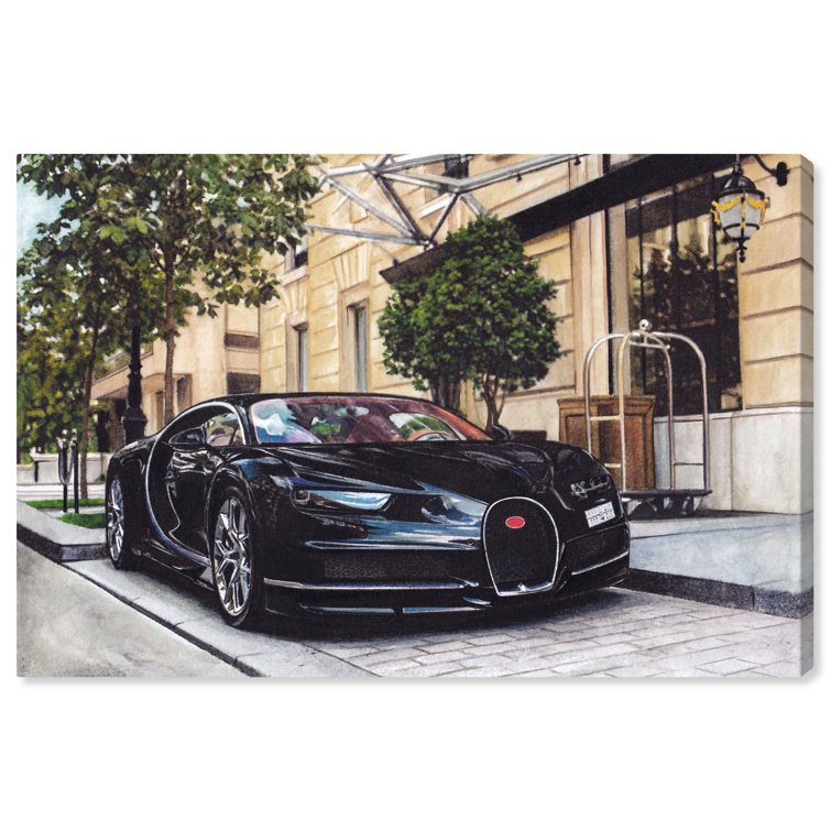 Oliver Gal " Black Bugatti " Painting Print on Canvas - Wayfair Canada