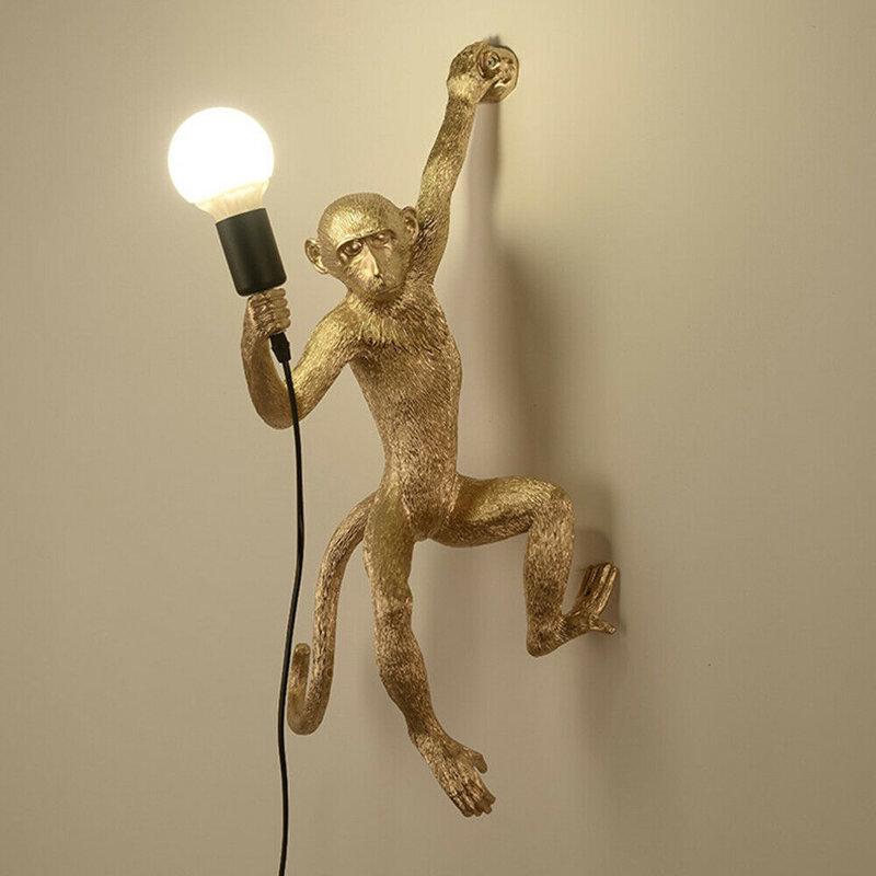 Trinx Sornson Creative Nordic Resin Monkey Wall Light & Reviews | Wayfair