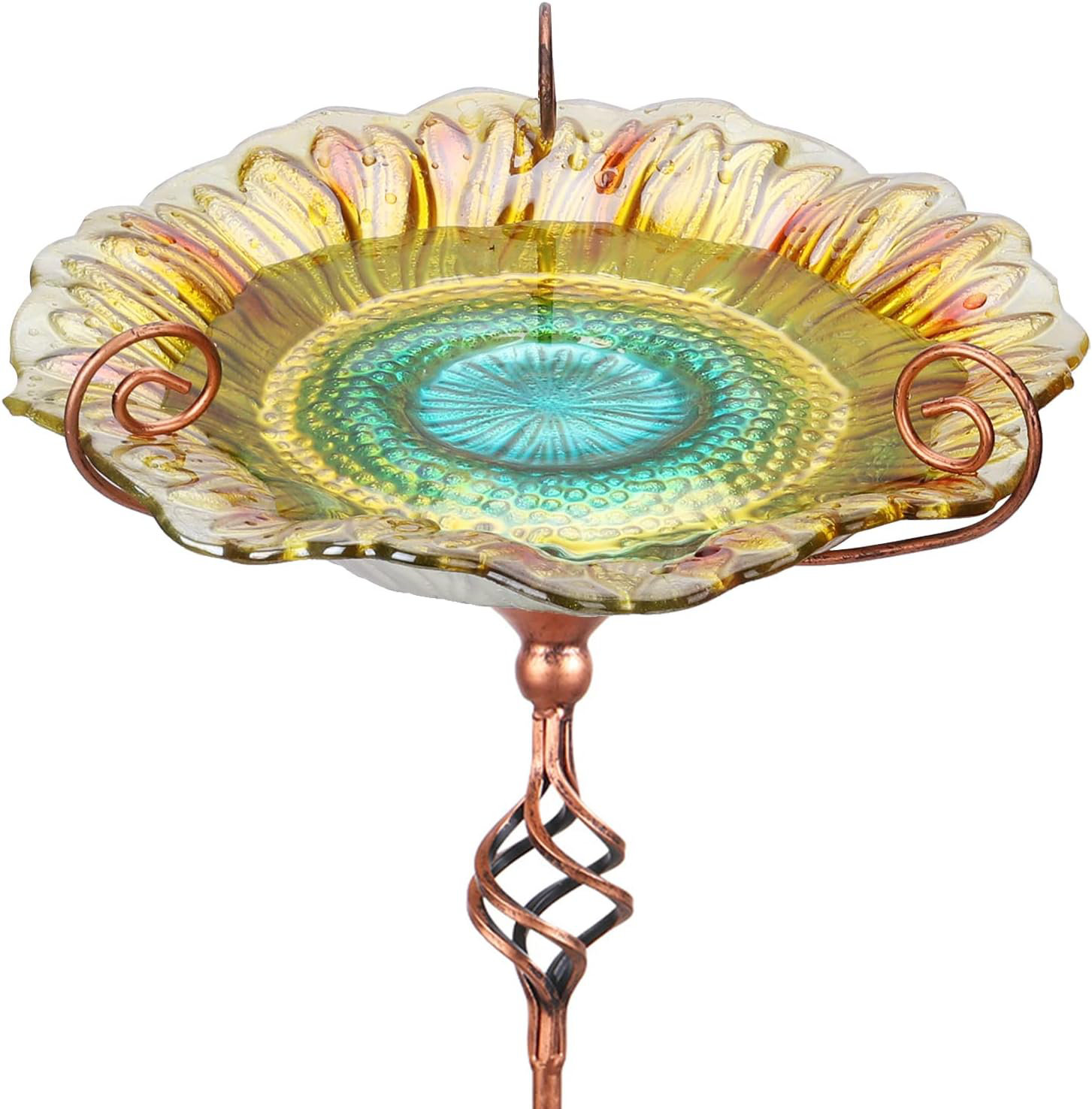 Mercer41 Bird Baths for Outdoors, Glass Birdbaths Outdoor Garden ...