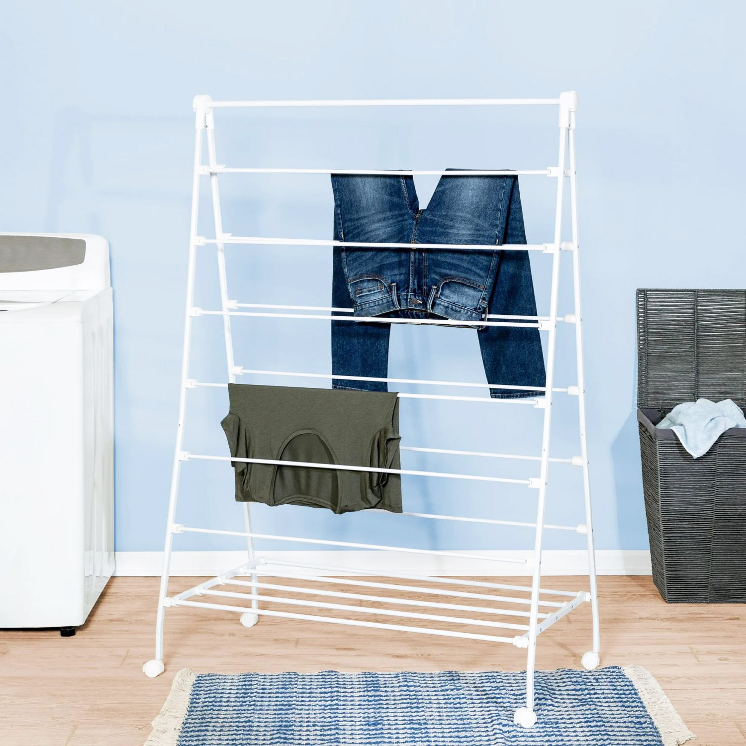 Ivy Bronx Steel Freestanding Drying Rack | Wayfair