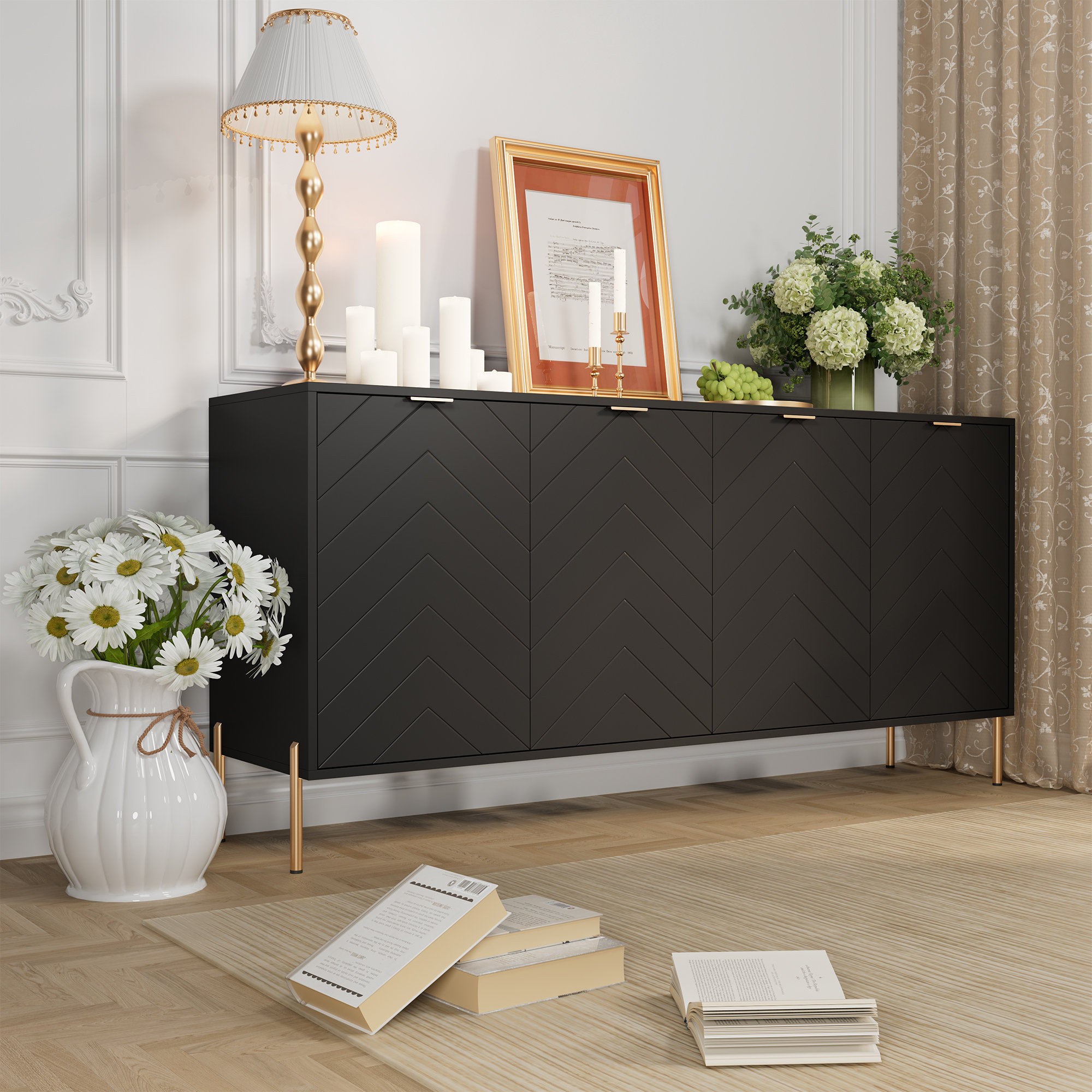 Mercer41 Buffet 4 portes 62,99 po Ryli et avis - Wayfair Canada