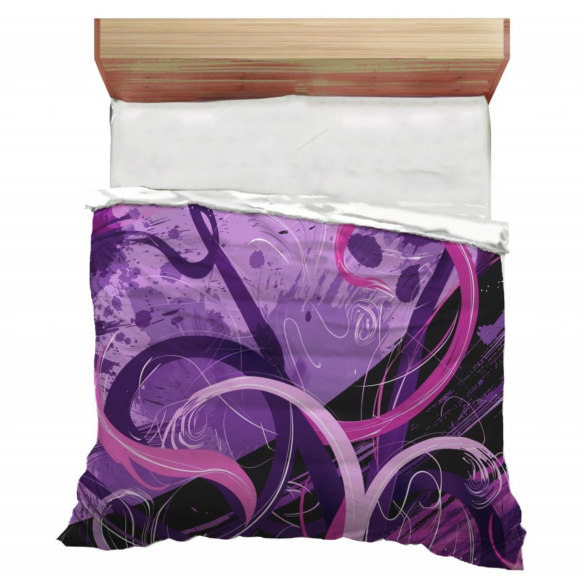 VisionDecor Abstract swirls Bedding Visuals Comforter Swirling curves ...